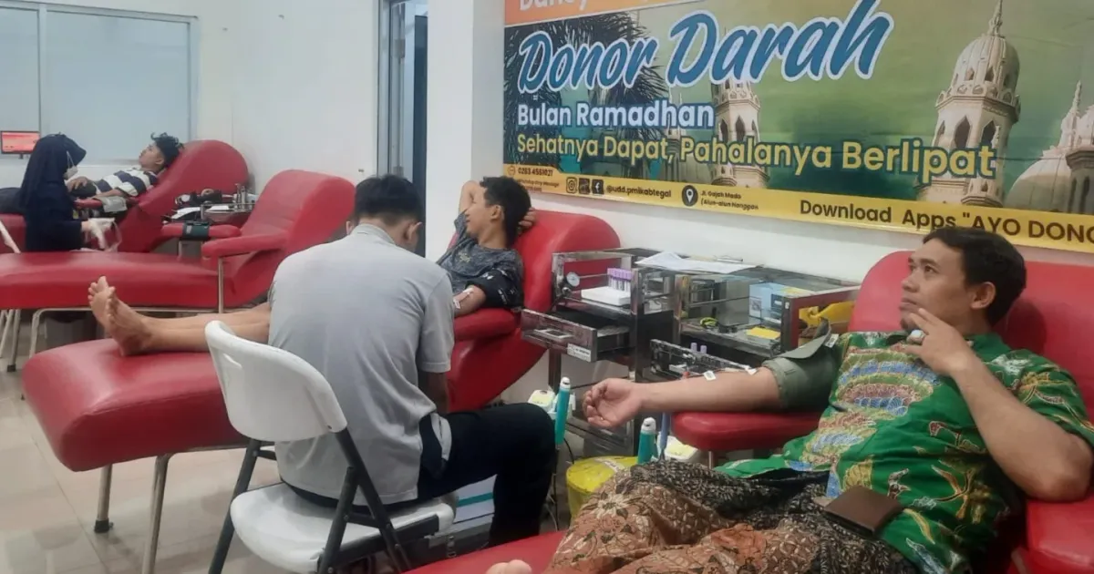 Stok Darah PMI Kabupaten Tegal 2 Maret 2026 Melimpah